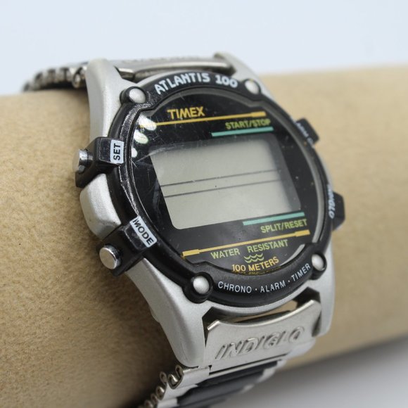 Timex | Accessories | Vintage Timex Atlantis 0 Indiglo Watch With ...